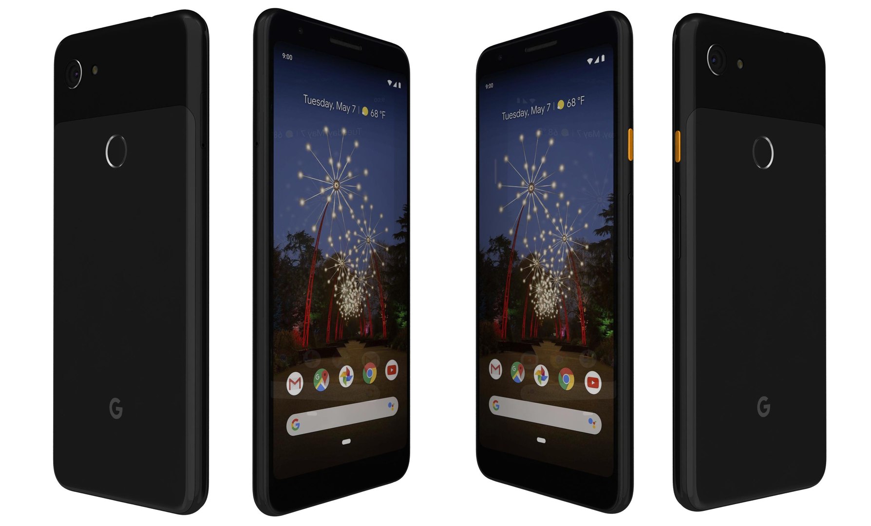 Google pixel 3a black 3D model - TurboSquid 1407760