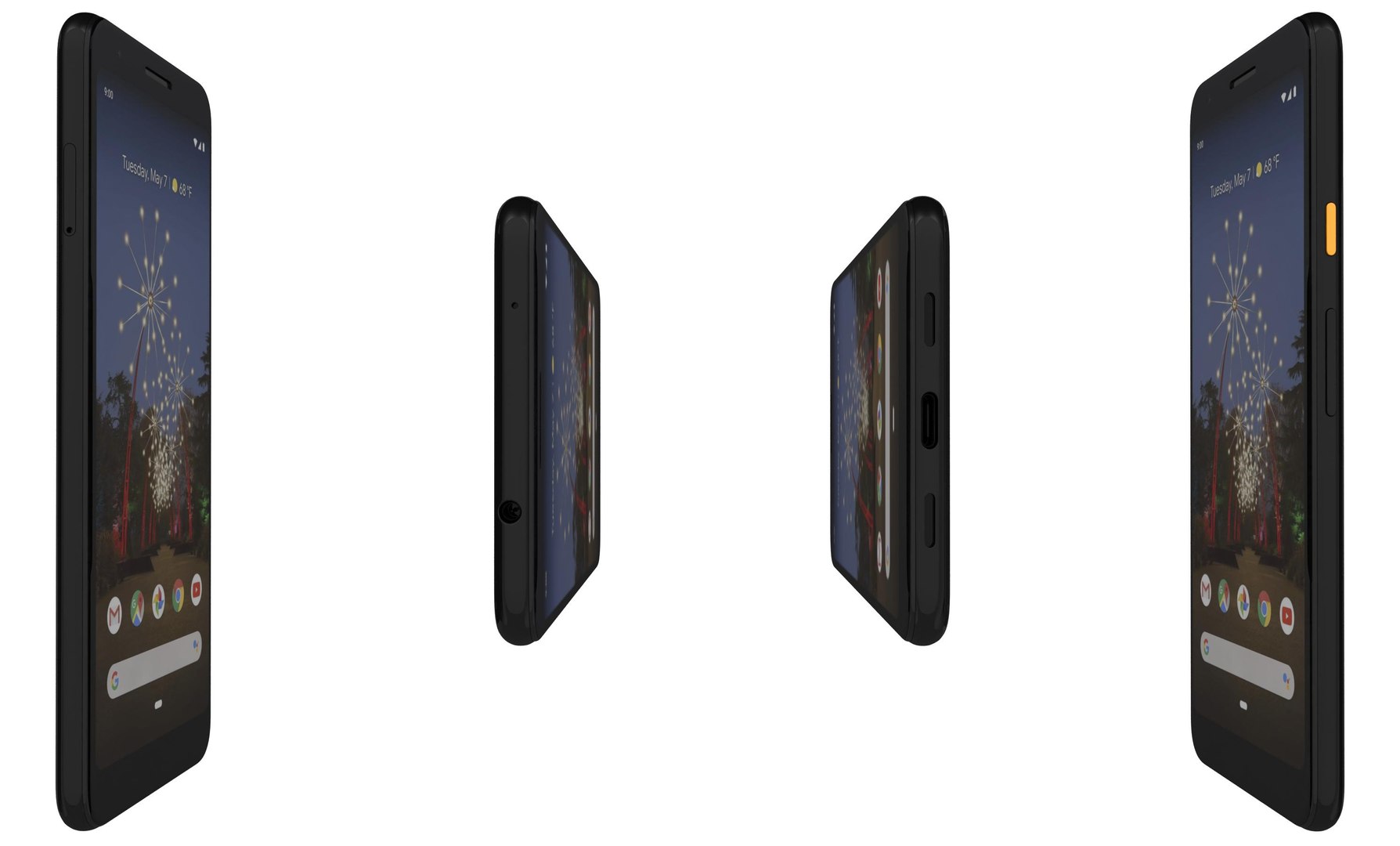 Google pixel 3a black 3D model - TurboSquid 1407760