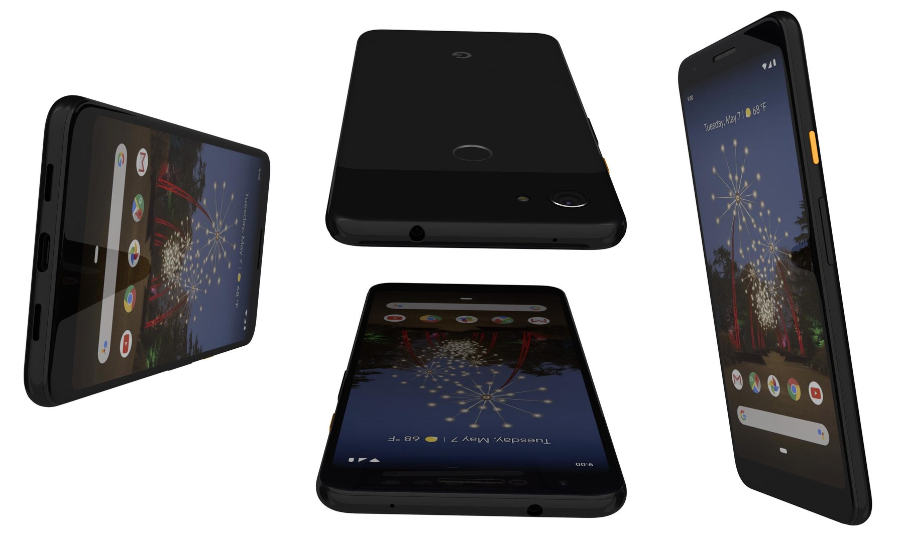 Google pixel 3a black 3D model - TurboSquid 1407760