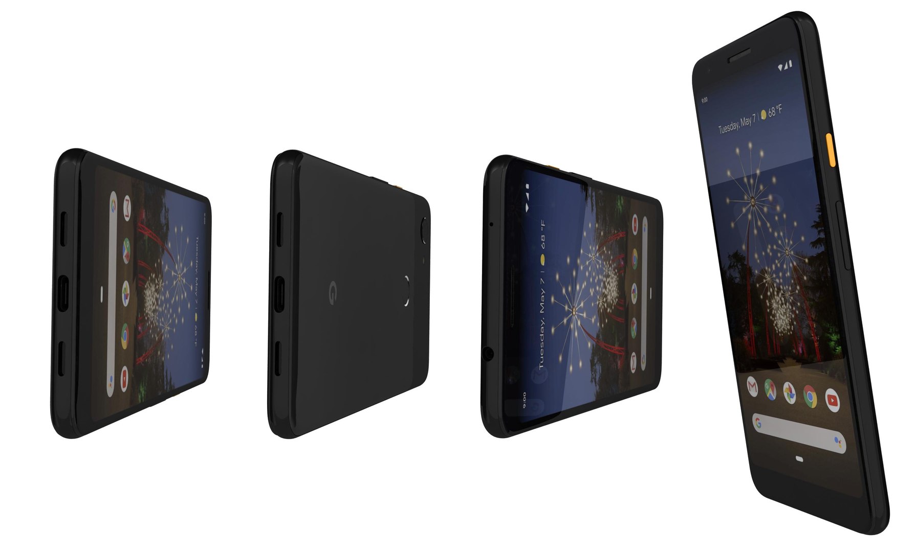 Google pixel 3a black 3D model - TurboSquid 1407760