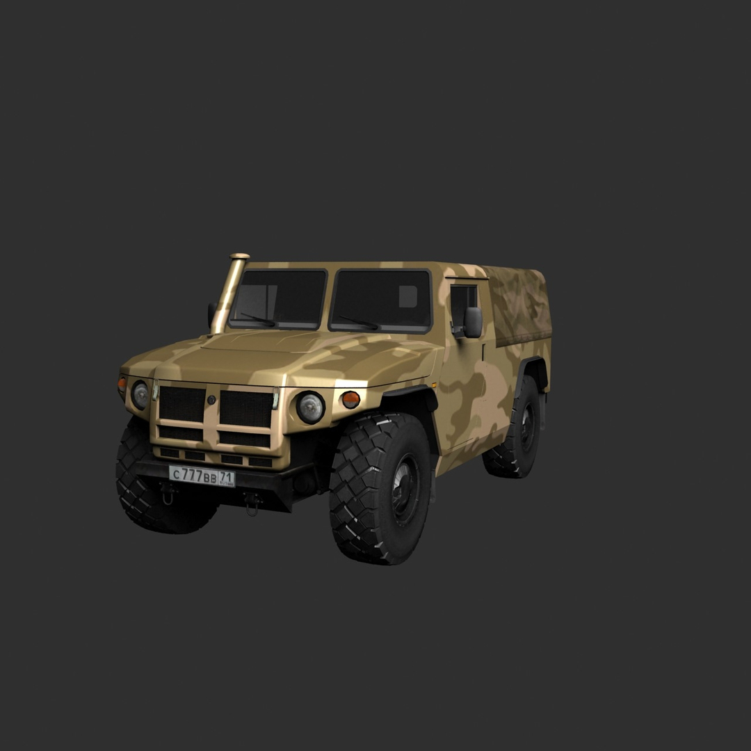3d pickup tiger gaz model
