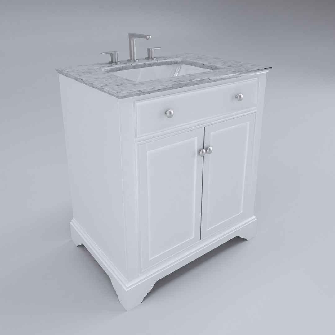 Cabinet Vanity 3D Model - TurboSquid 1162687