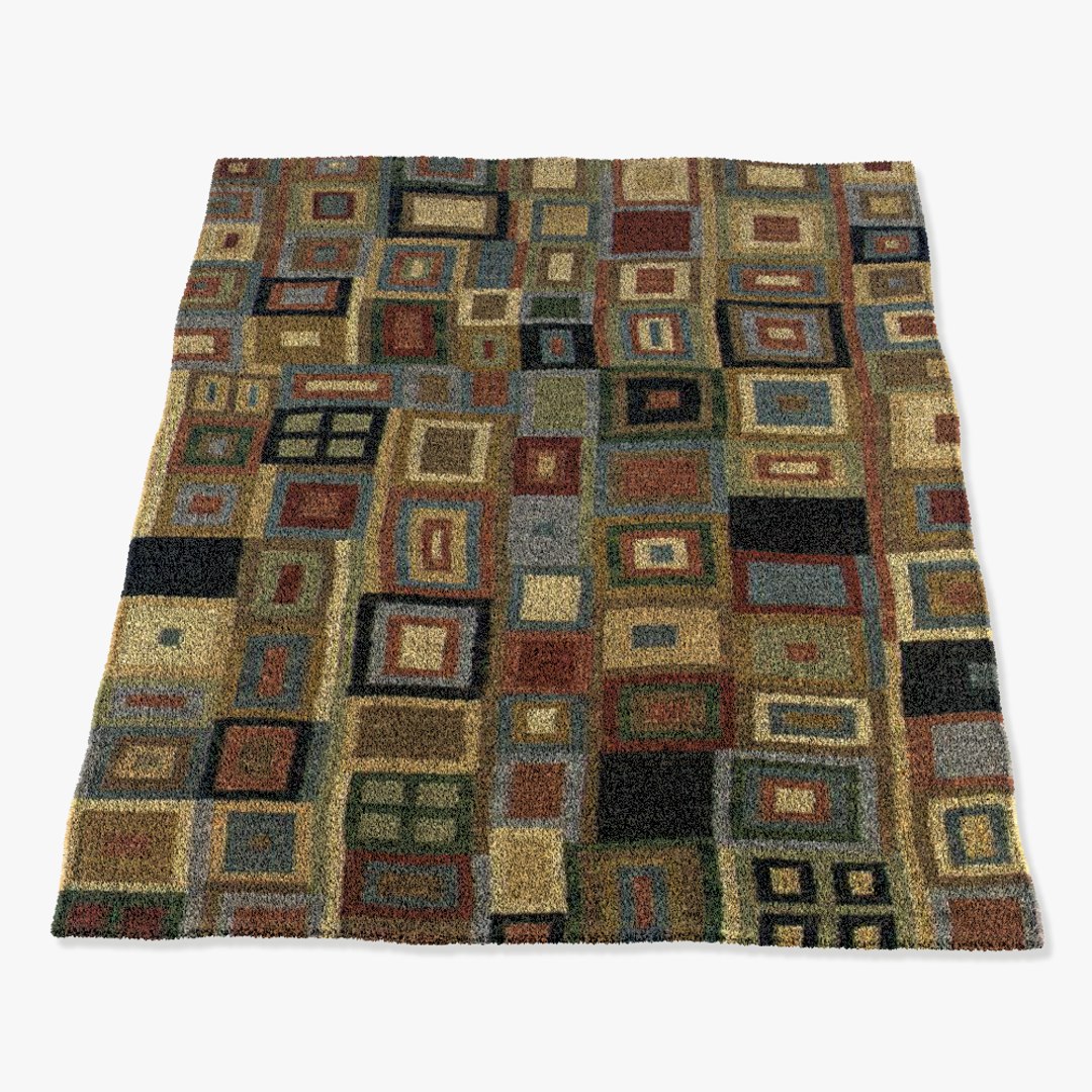 3d Model Rizzy Home Rugs Multi-colored