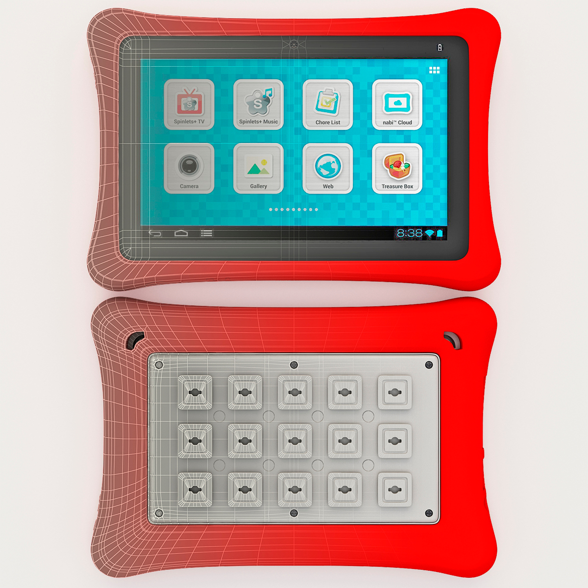 tablet fuhu nabi nabi2 3d model