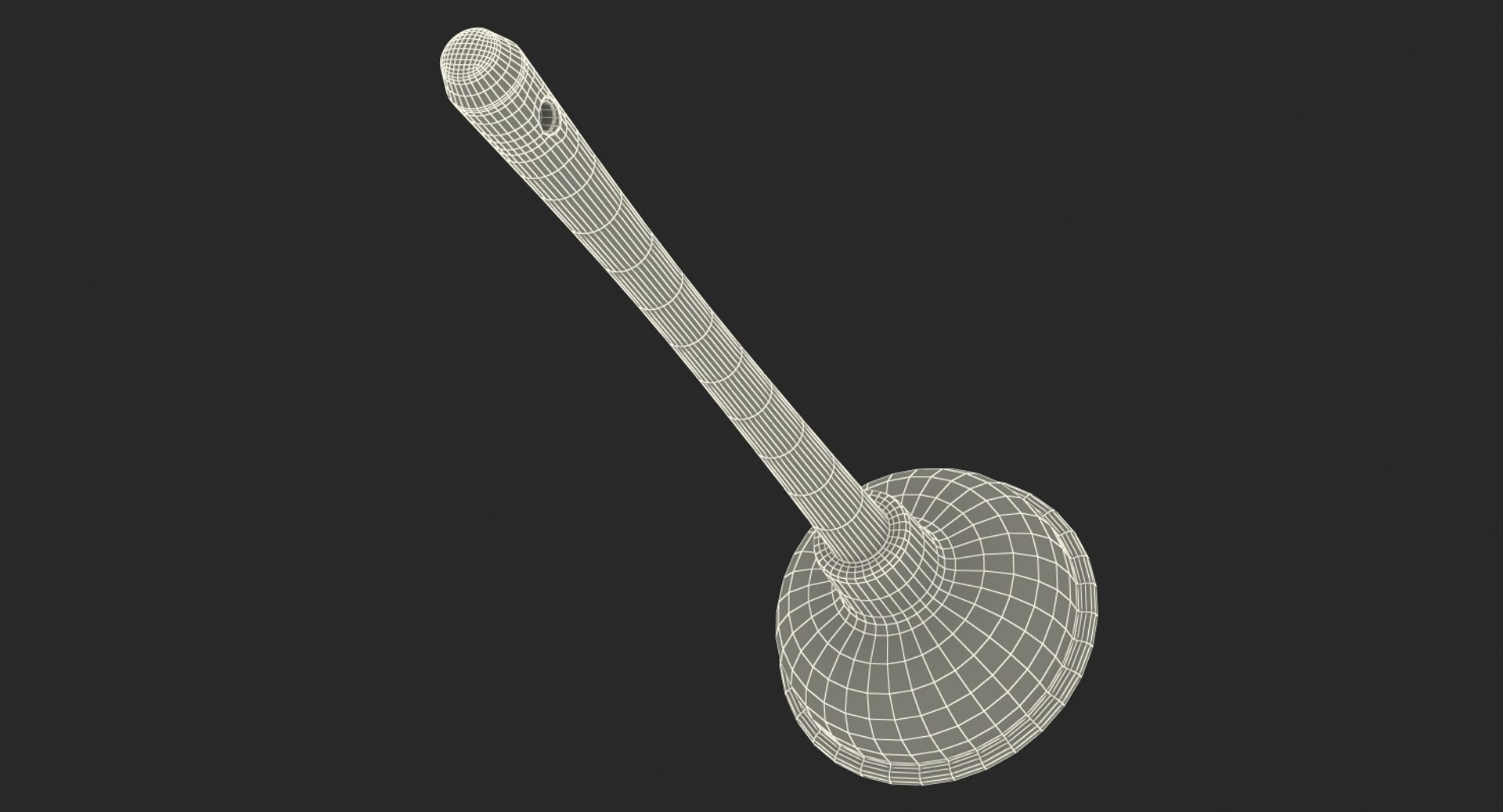 3D household plunger wooden stick - TurboSquid 1412702