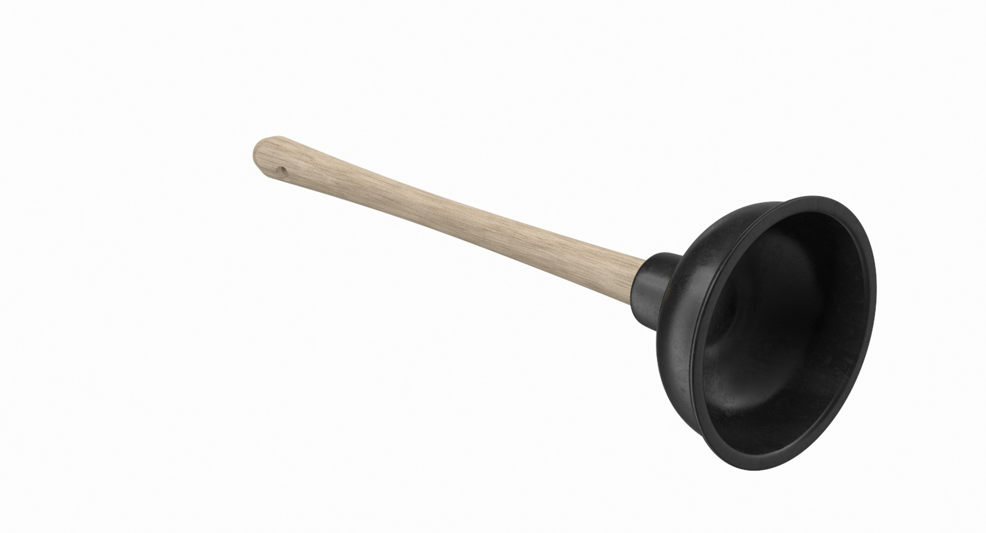 3D Household Plunger Wooden Stick - TurboSquid 1412702