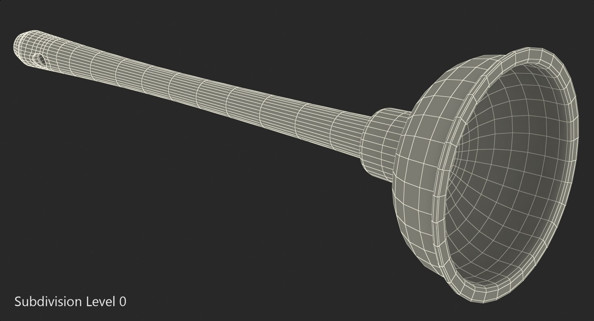 3D Household Plunger Wooden Stick - TurboSquid 1412702