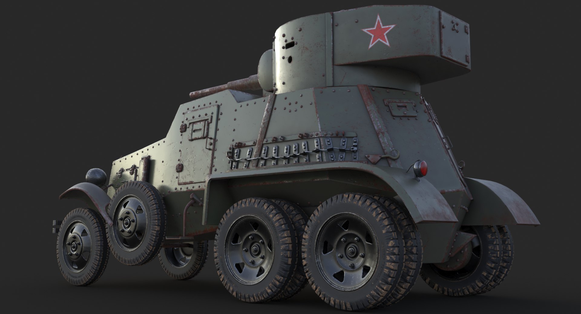 3D Ba 6 Armored Car Model - TurboSquid 1486350