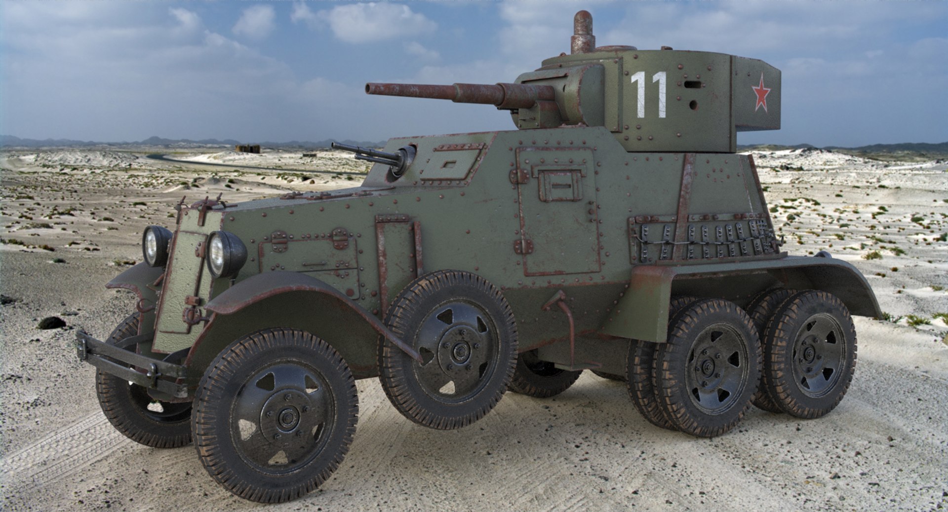 3D ba 6 armored car model - TurboSquid 1486350