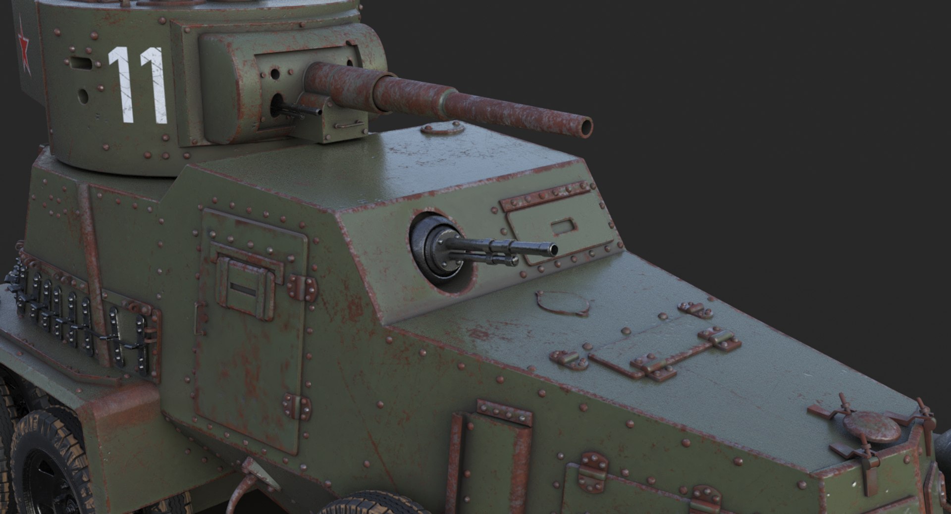 3D Ba 6 Armored Car Model - TurboSquid 1486350