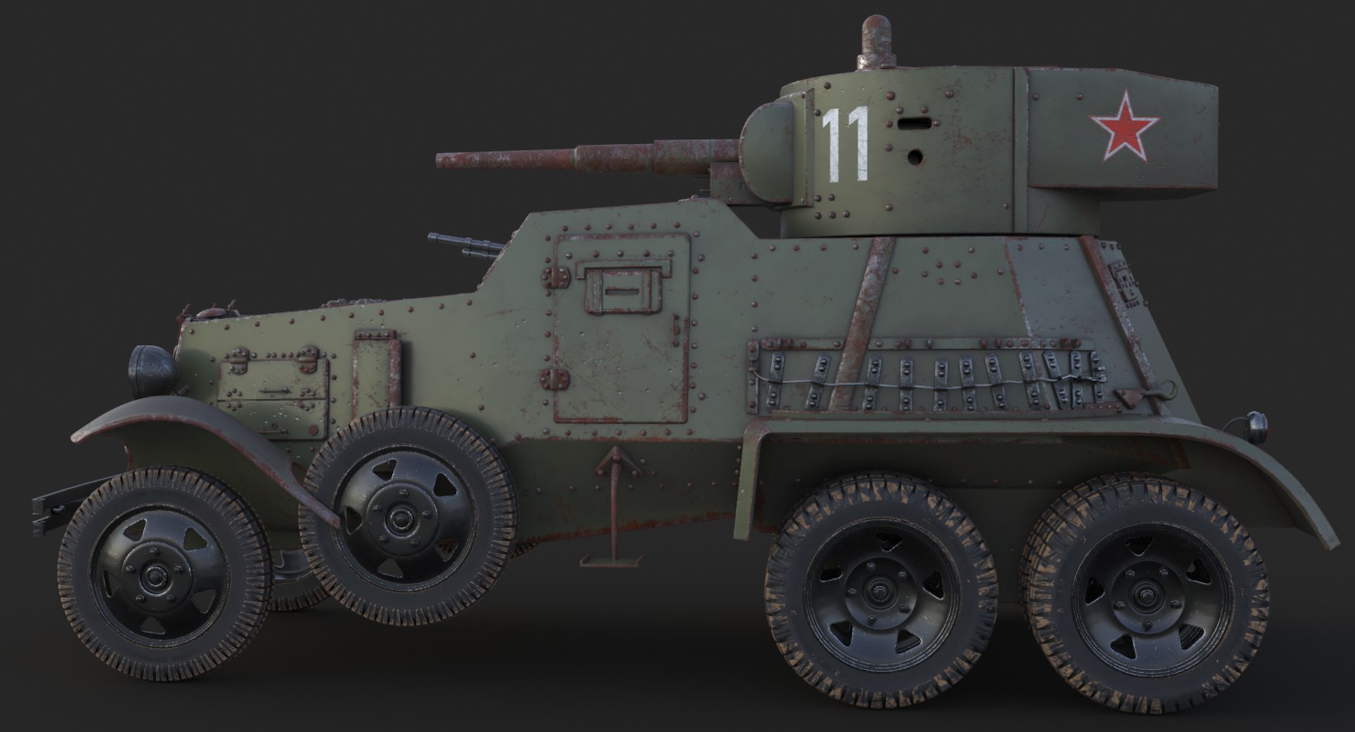3D Ba 6 Armored Car Model - TurboSquid 1486350