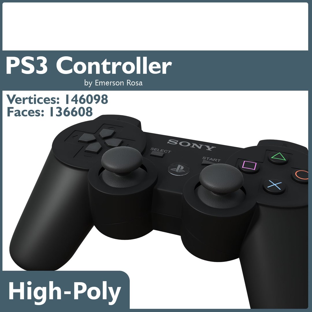 3d Model Ps3 Controllers