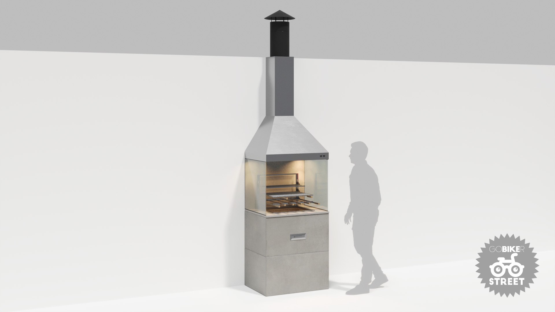 3D BBQ Gourmet Steel Glass - TurboSquid 2158430