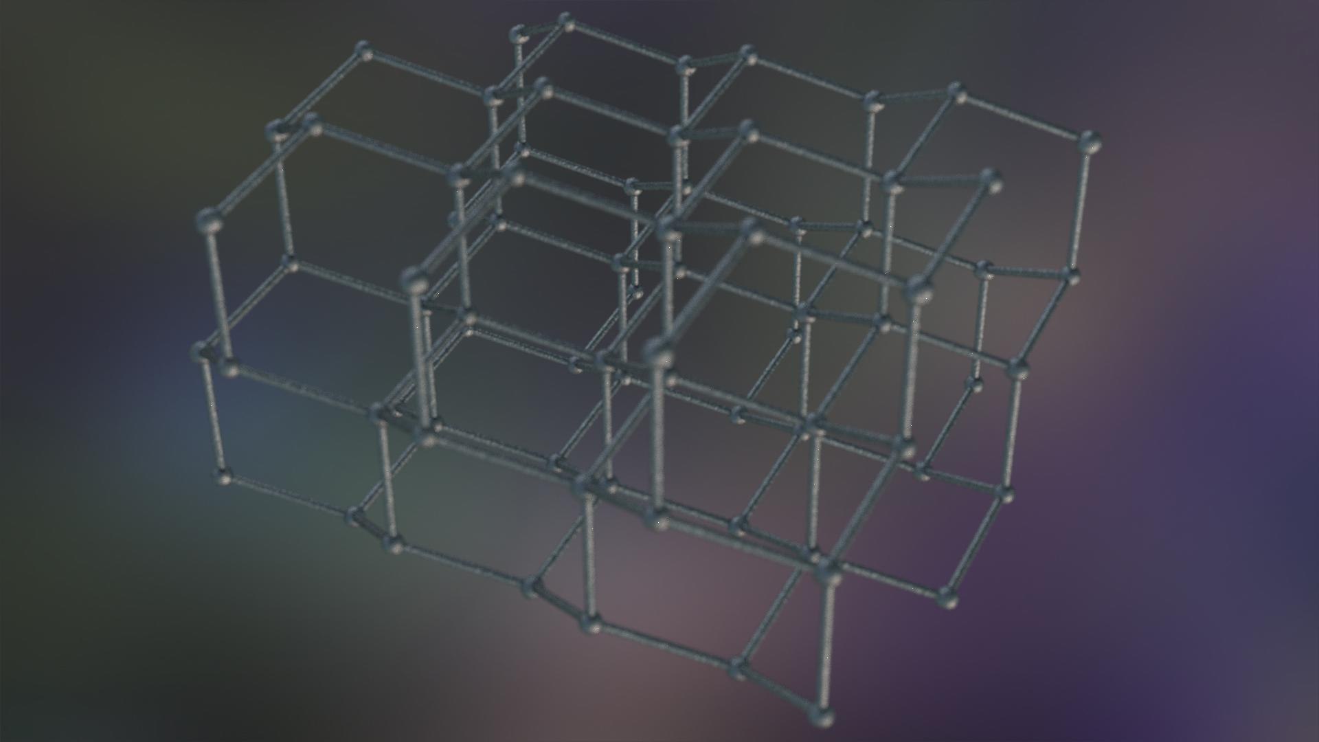 3d Graphene Structure Allotrope Carbon Model