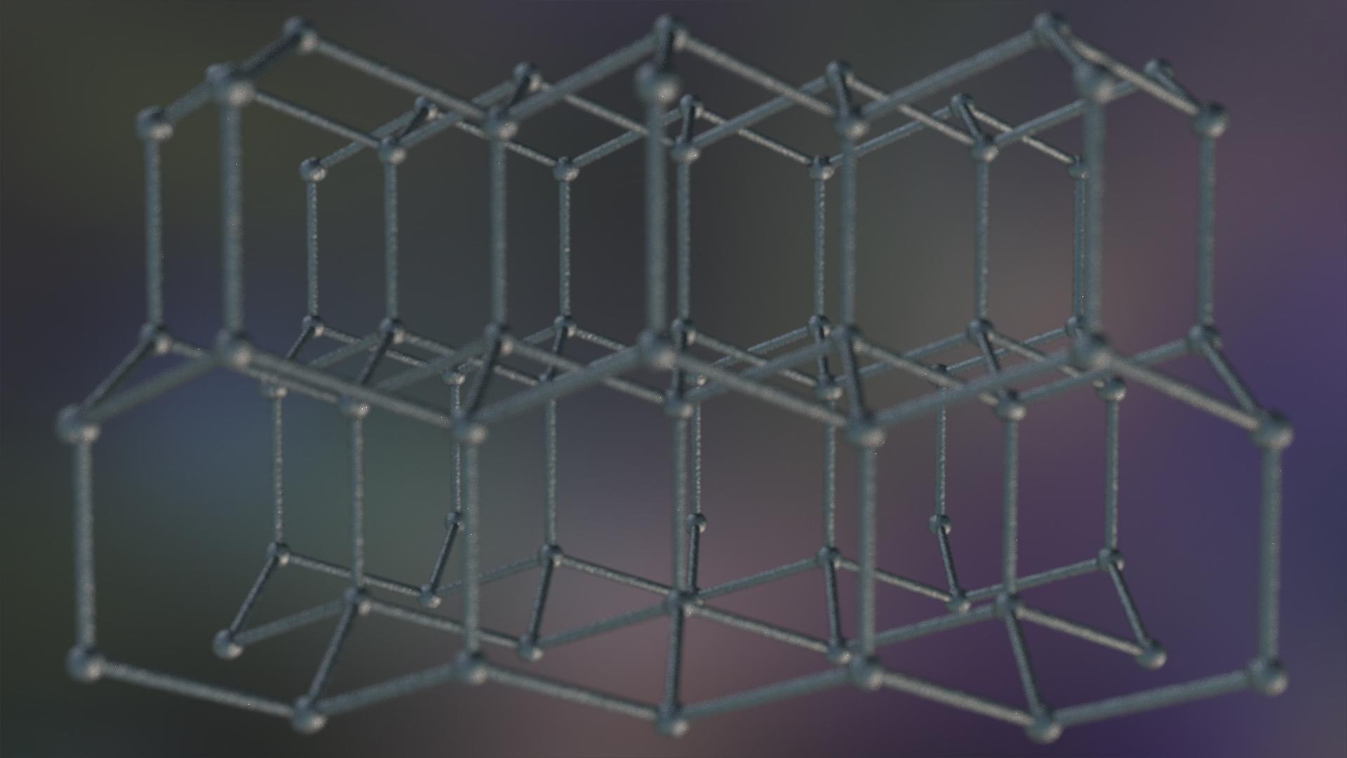 3d Graphene Structure Allotrope Carbon Model