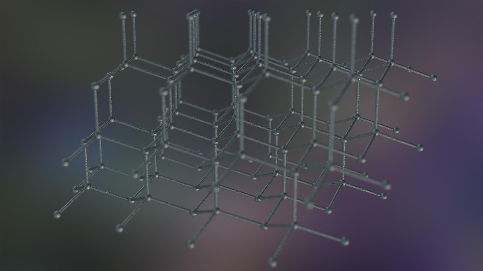 3d Graphene Structure Allotrope Carbon Model