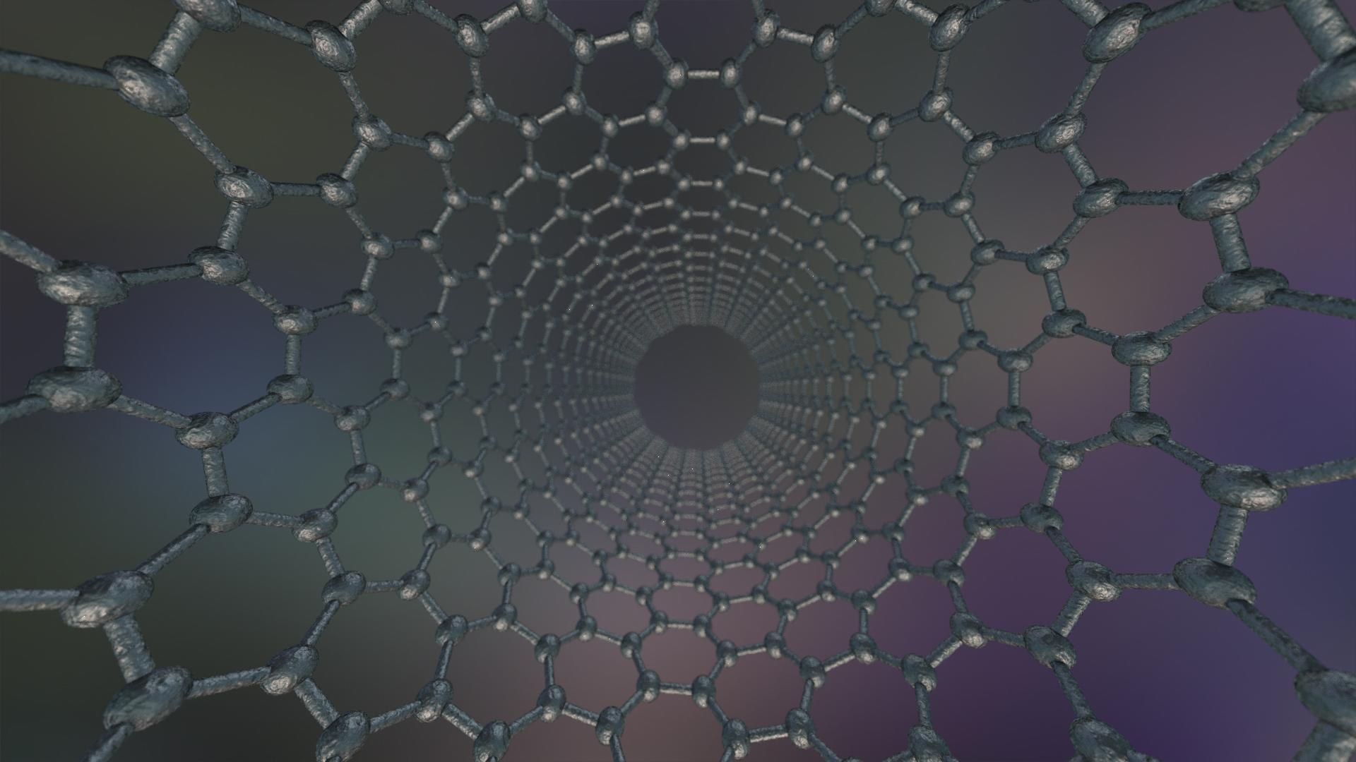 3d graphene structure allotrope carbon model