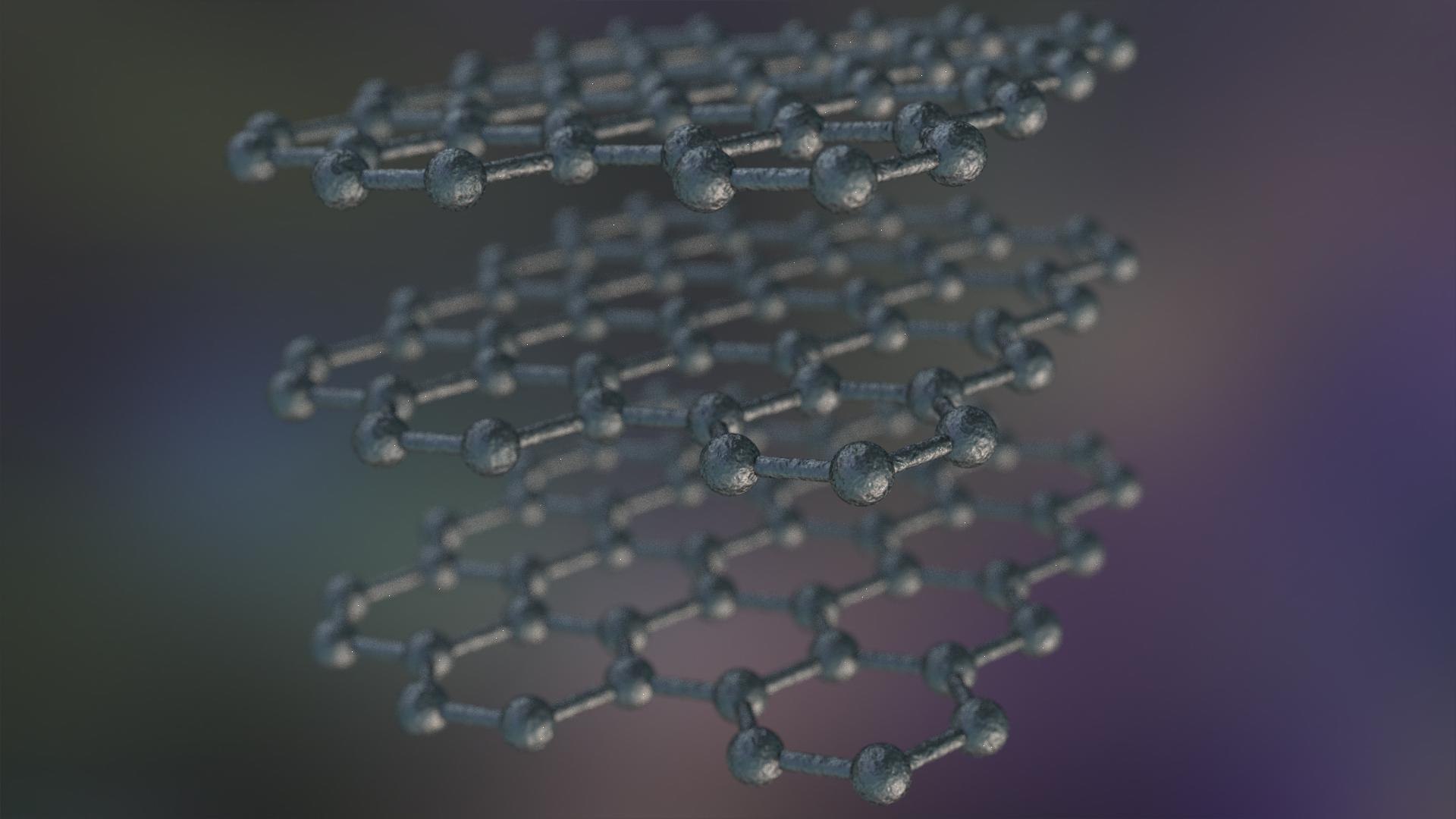 3d graphene structure allotrope carbon model