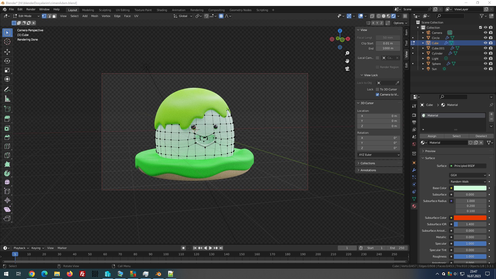 3D GRASS CARTOON CHARACTER CANDY SWEETY LOVELY - TurboSquid 2097326