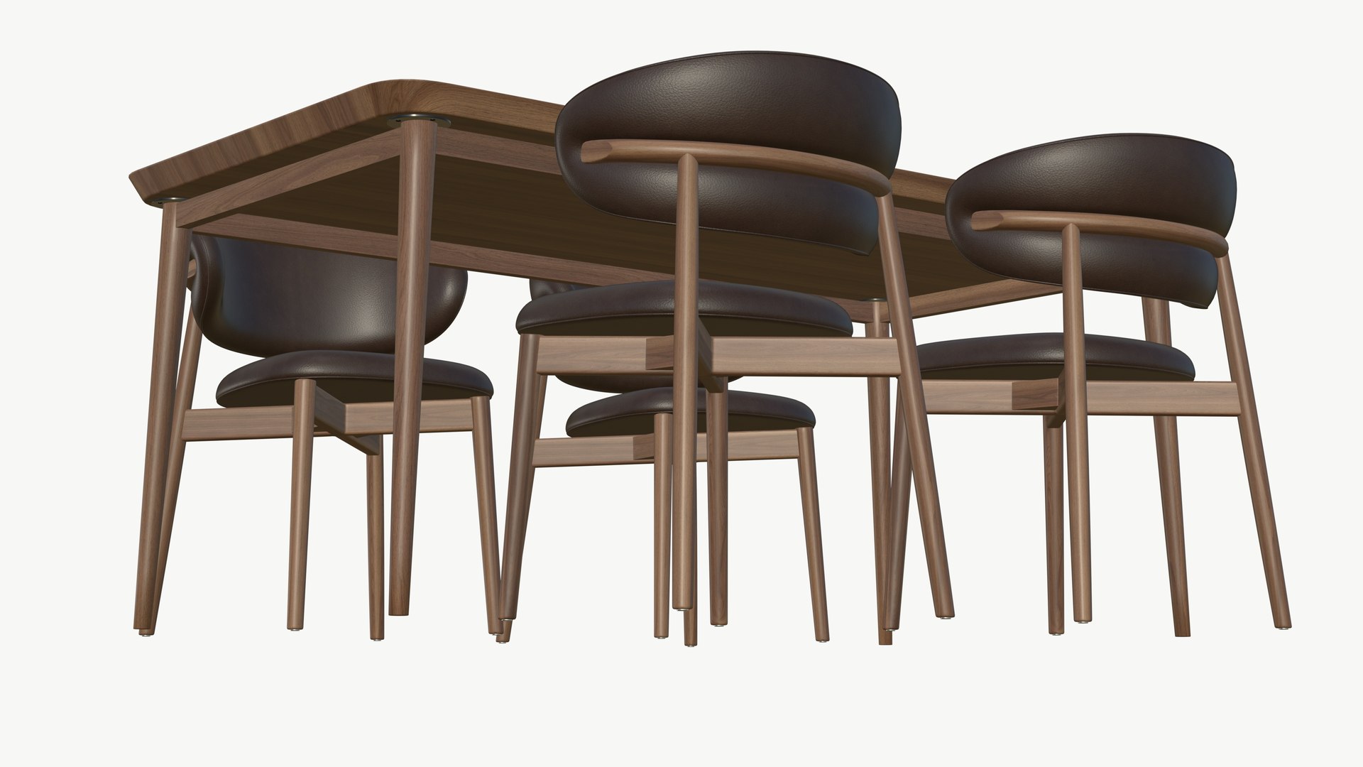 Realistic Dining Table Chair 3D Model - TurboSquid 2013958