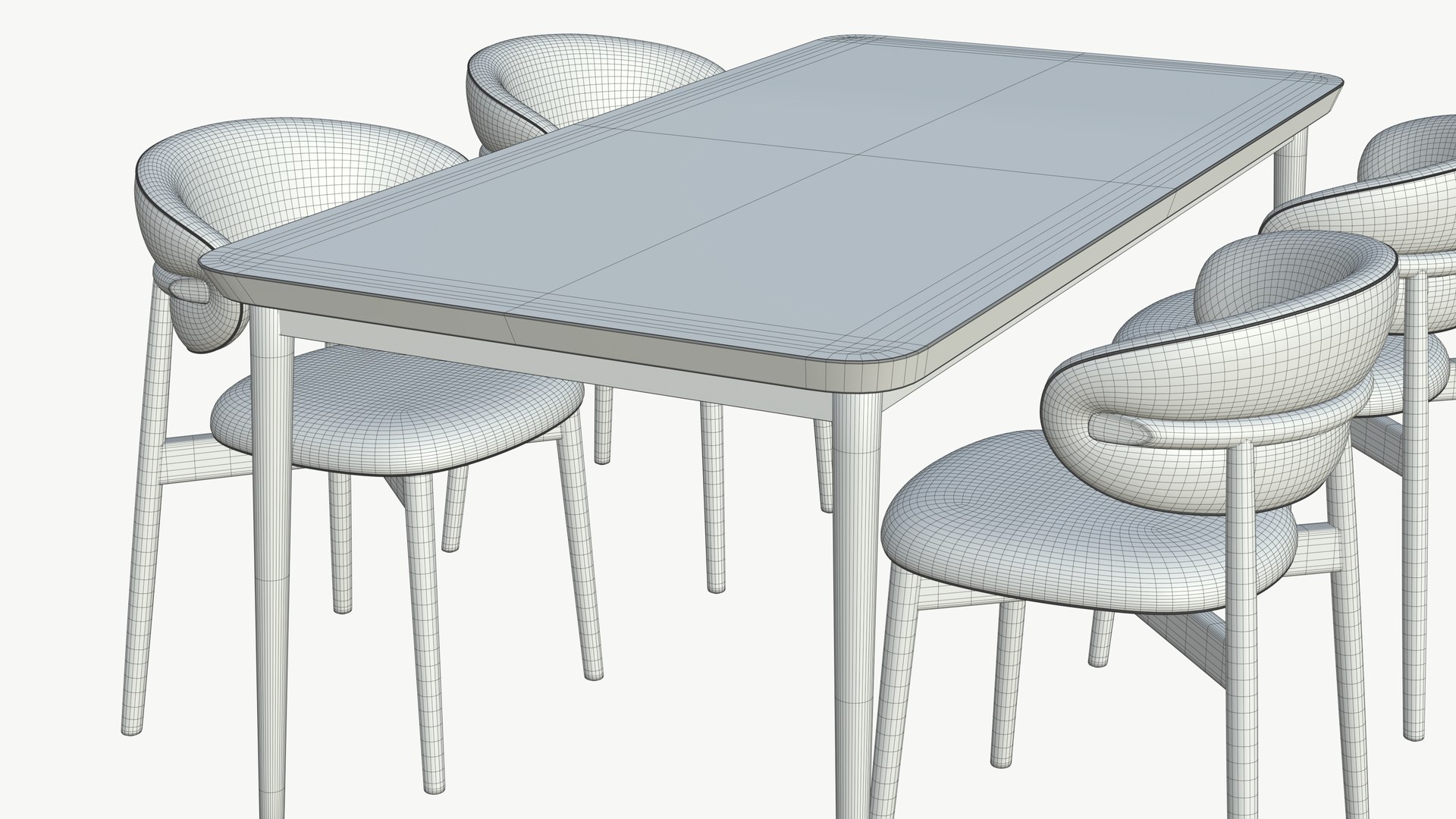 Realistic Dining Table Chair 3D Model - TurboSquid 2013958