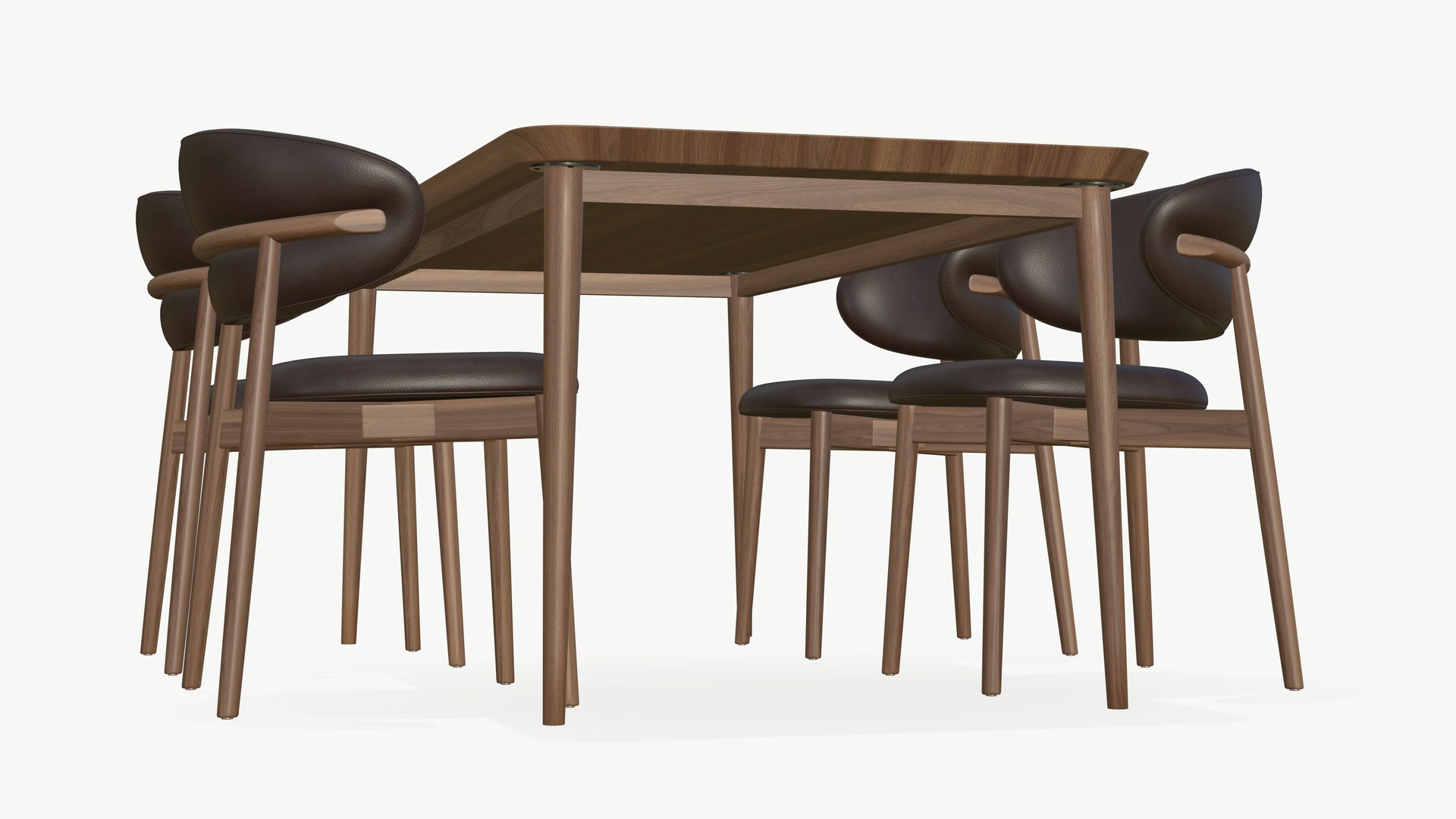 Realistic Dining Table Chair 3D Model - TurboSquid 2013958