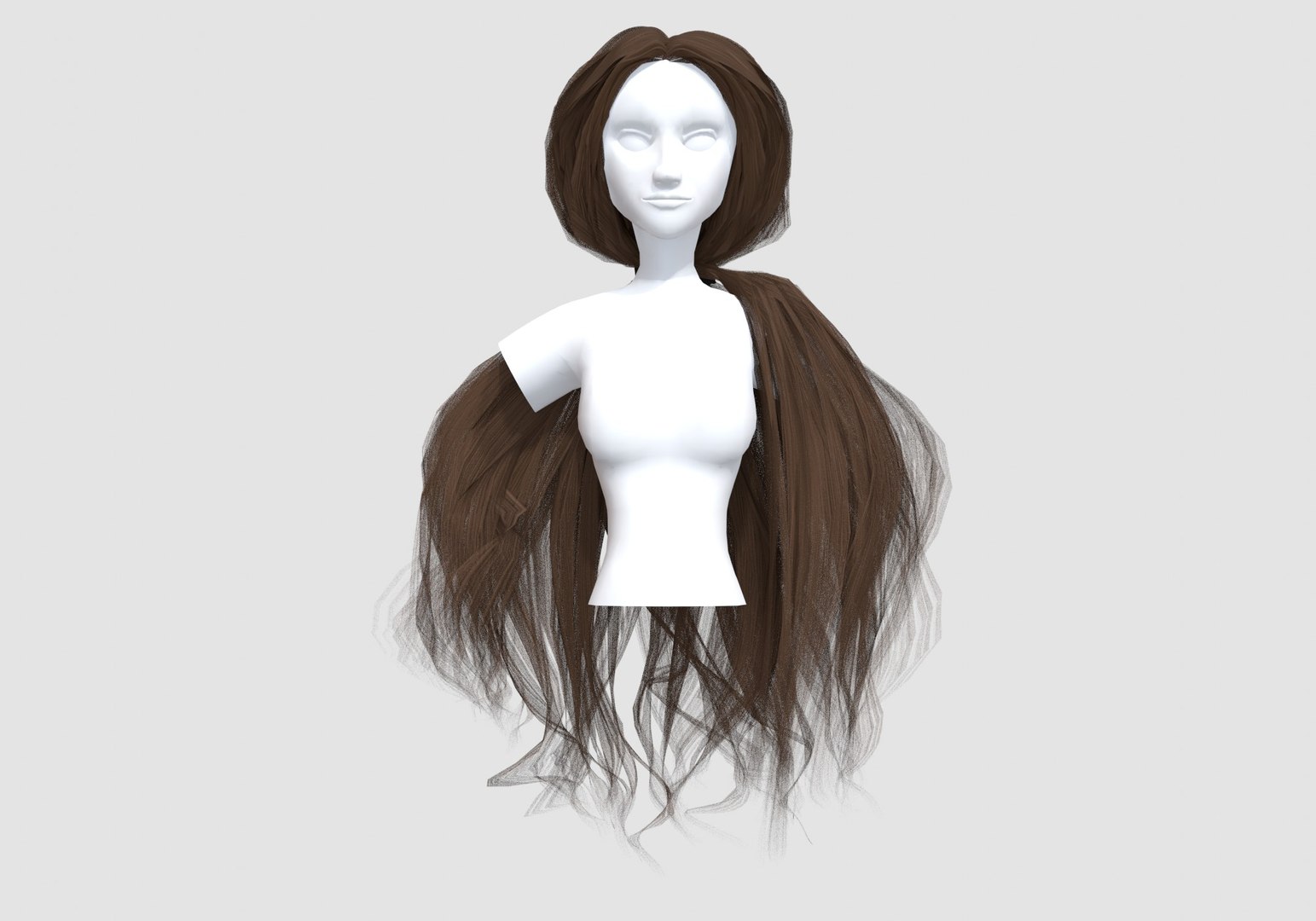 Big Ponytail Hairstyle 3D model - TurboSquid 1940087
