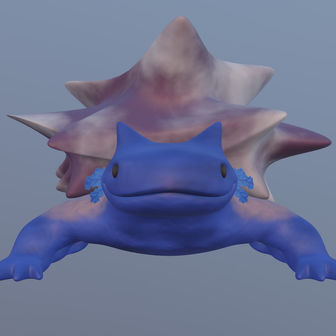Old Deep Sea Salamander With Shell 3D Model - TurboSquid 1969548