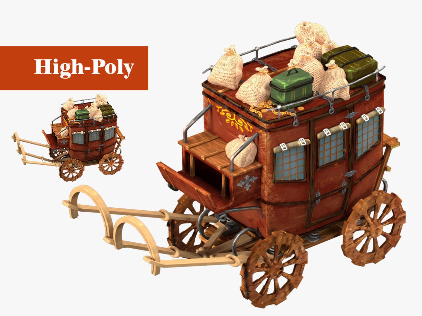 Diligence Wells Fargo Coach High-poly 3D Model - TurboSquid 2340431