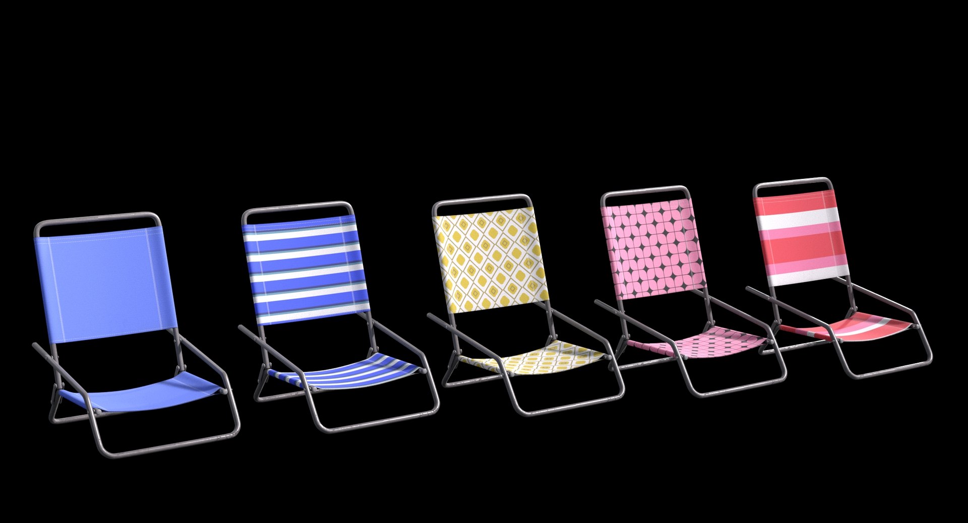 Beach Chair Pack 1 3D Model - TurboSquid 2092881