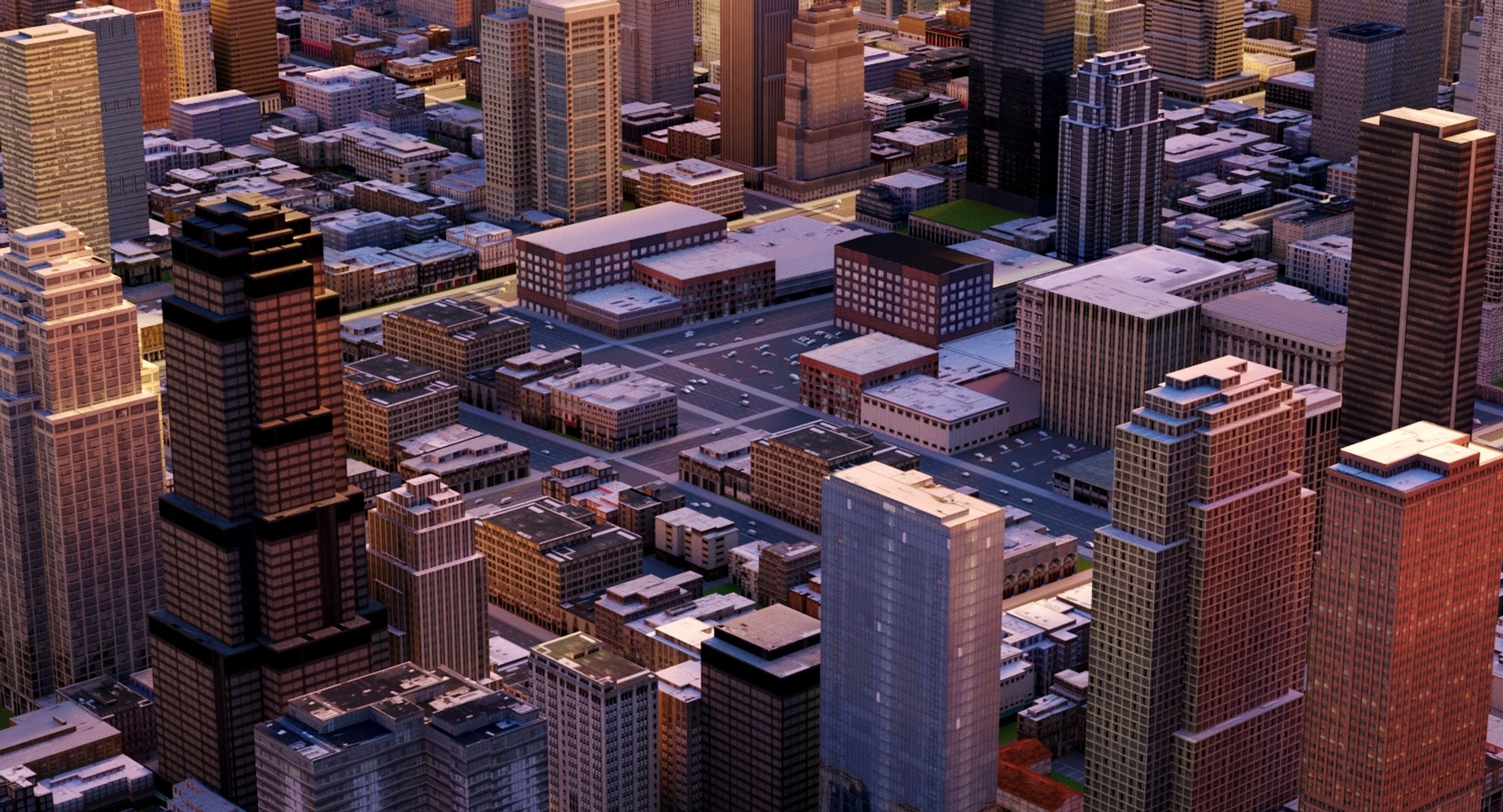 3d Cityscape City Streets Model