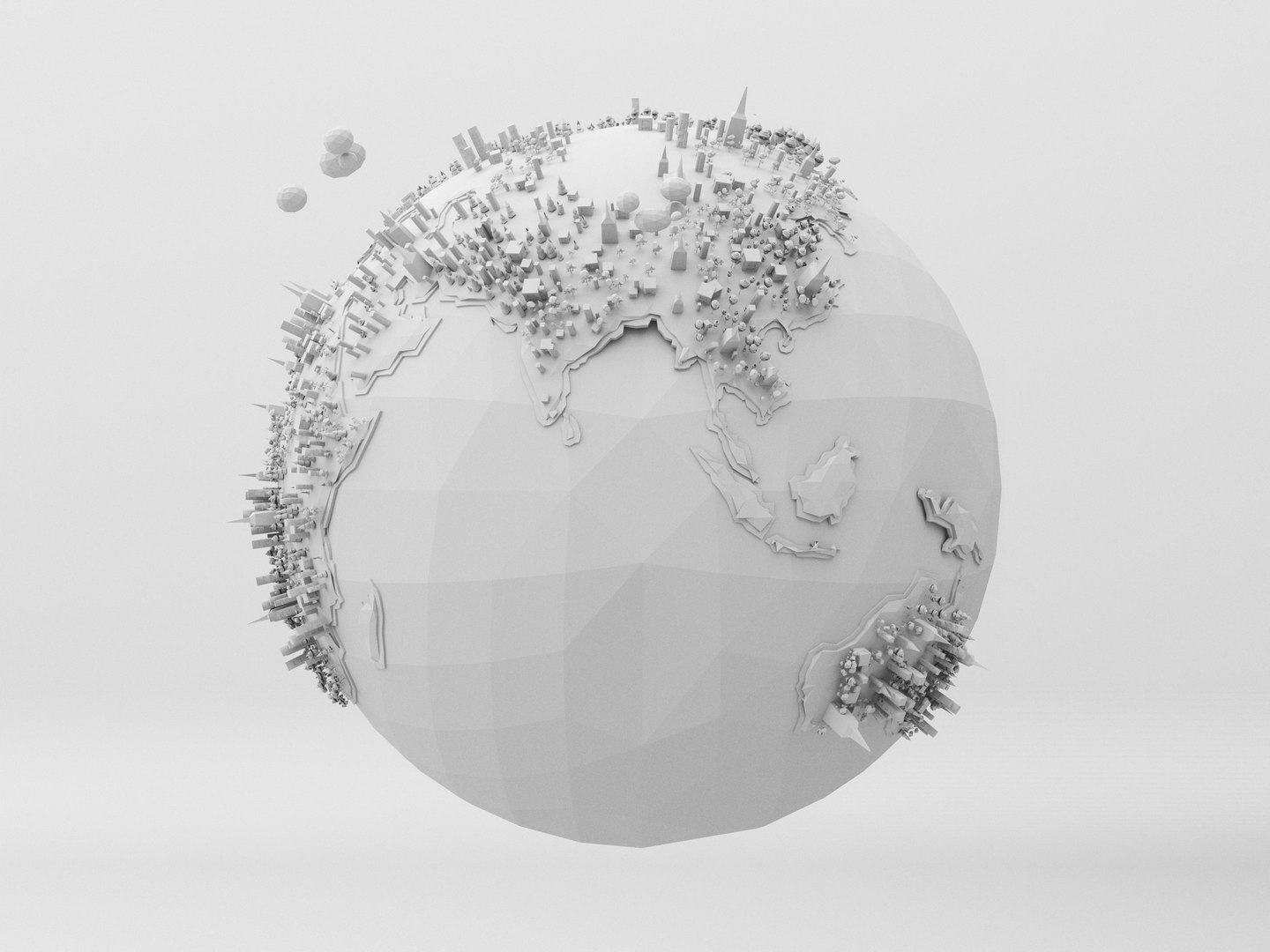 3D Low Poly Earth - TurboSquid 1741755