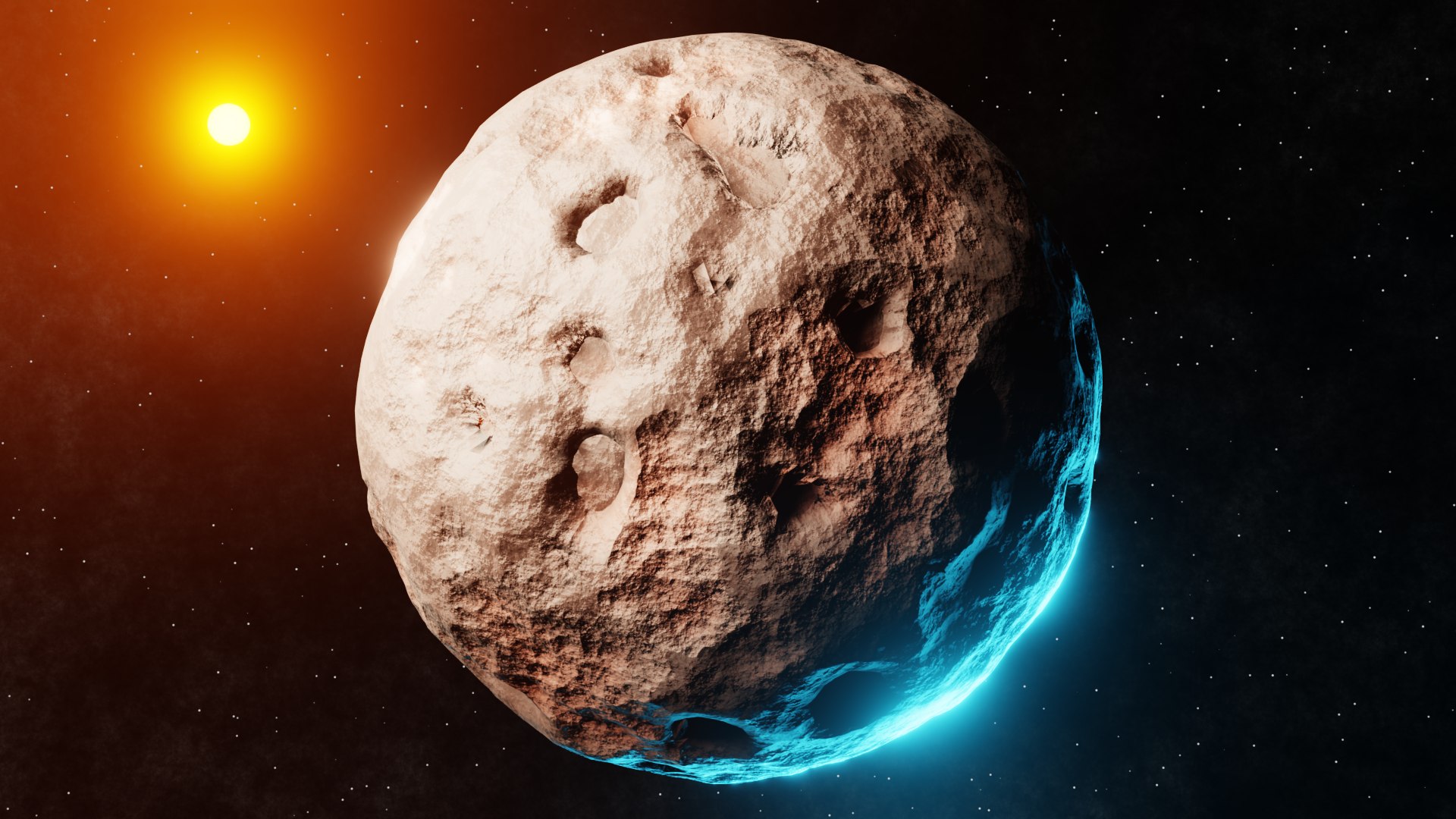 3D Model Procedural Asteroid With Craters - TurboSquid 2303035