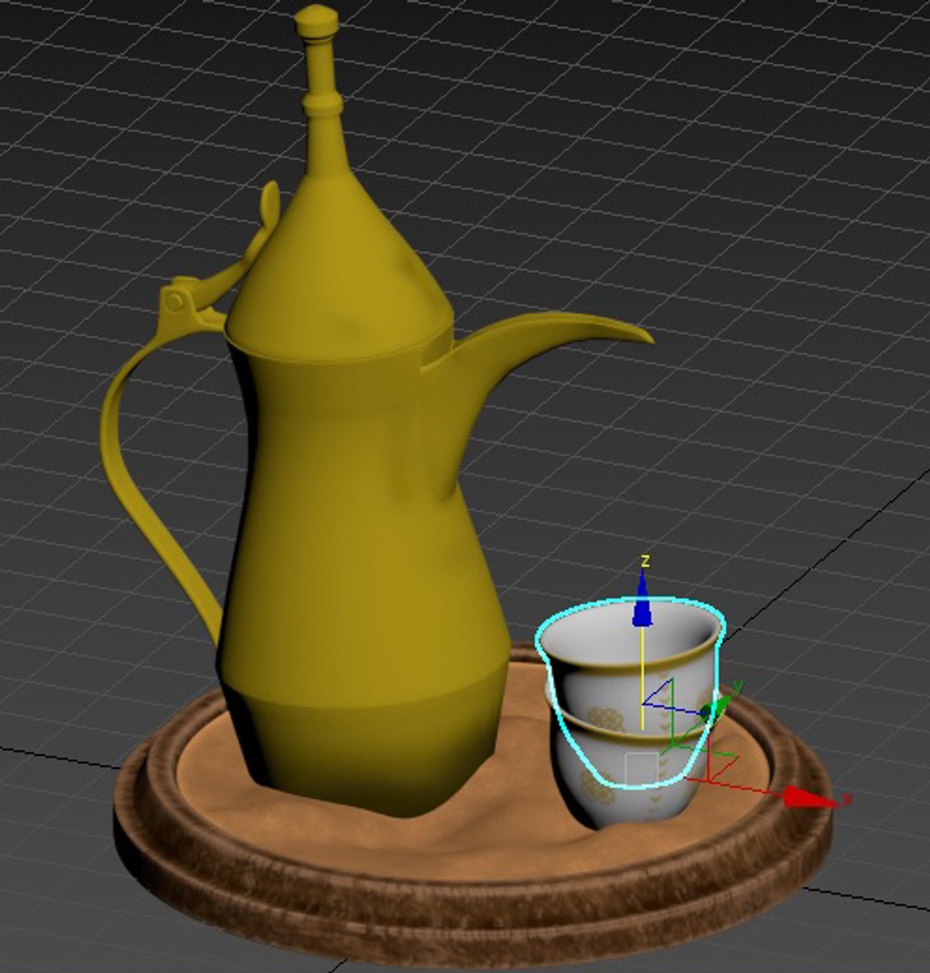 3D Arabic Coffee Dallah Finjan - TurboSquid 1285704