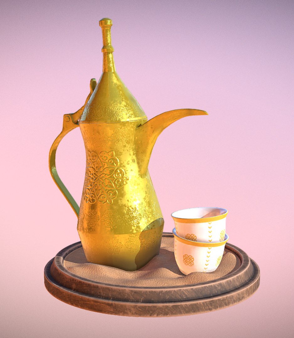 3D Arabic Coffee Dallah Finjan - TurboSquid 1285704