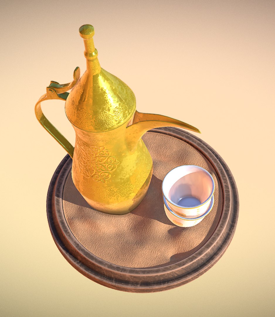 3D Arabic Coffee Dallah Finjan - TurboSquid 1285704