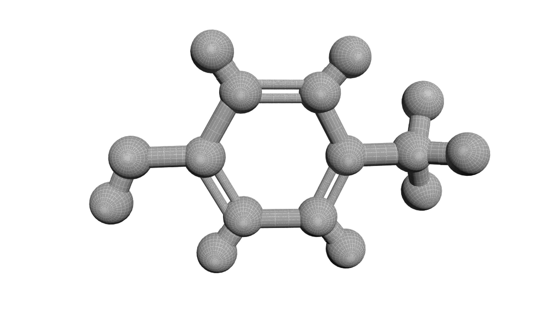 C7h8o Molecule P-cresol 3D Model - TurboSquid 1426416
