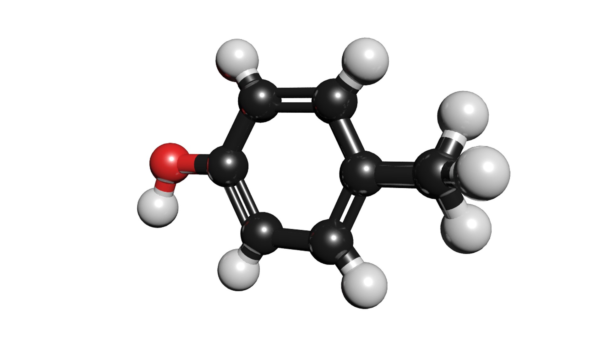 C7h8o Molecule P-cresol 3D Model - TurboSquid 1426416