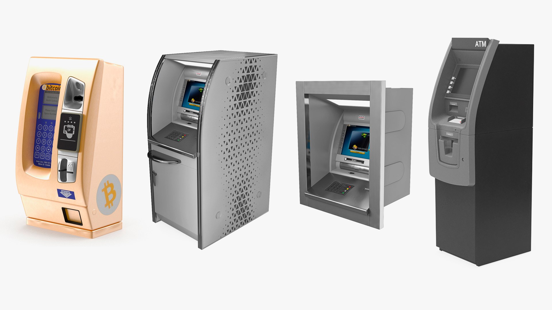 ATM Machines Collection 3 3D Model - TurboSquid 2211806