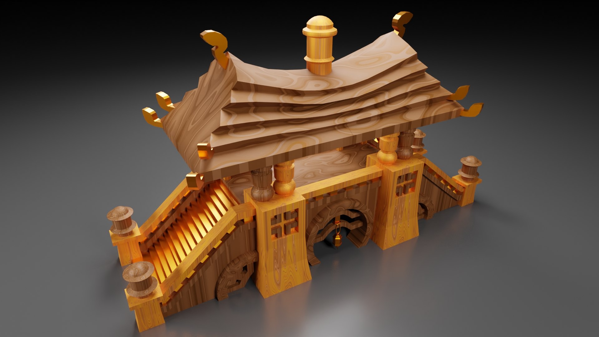 Japanese Architecture 3D Model Low-poly 3D Model 3D Model - TurboSquid ...