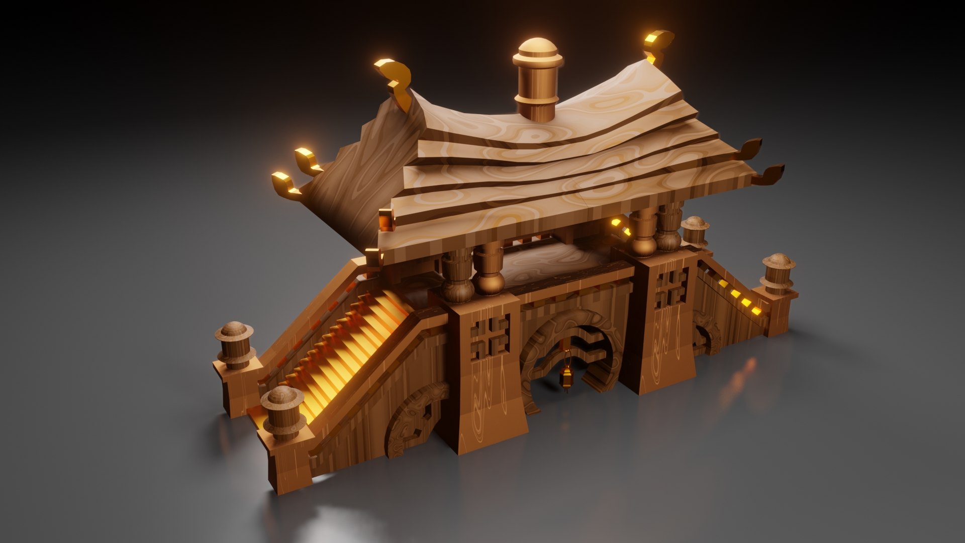 Japanese Architecture 3D Model Low-poly 3D Model 3D Model - TurboSquid ...