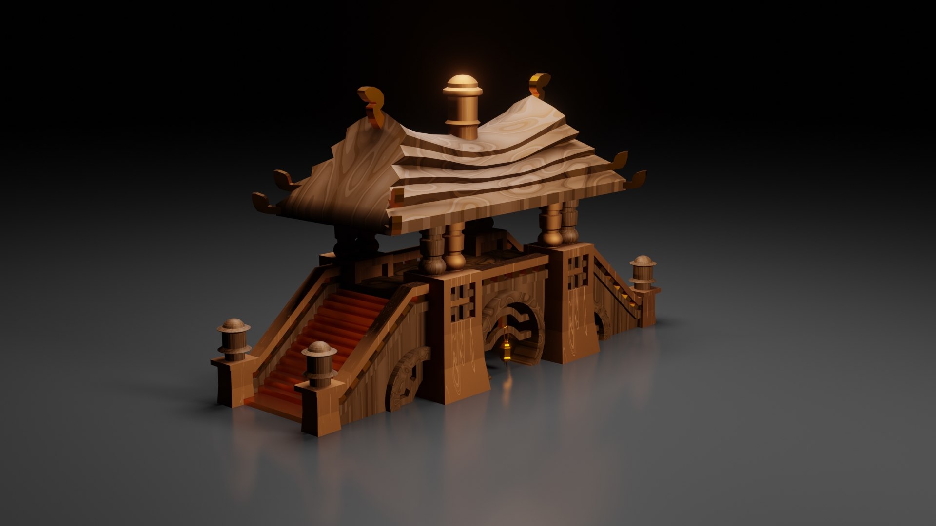 Japanese Architecture 3D Model Low-poly 3D Model 3D Model - TurboSquid ...