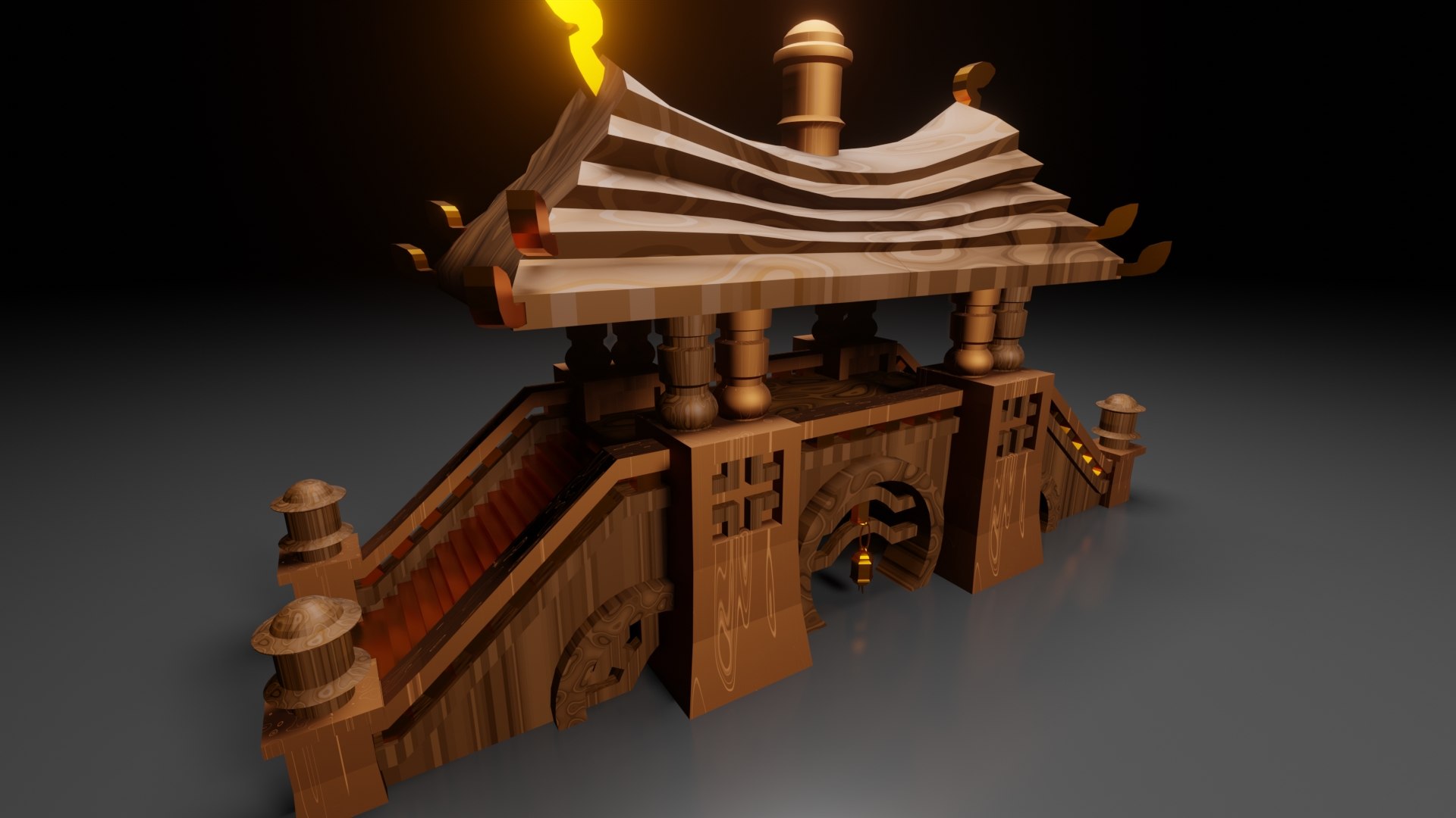 Japanese Architecture 3D Model Low-poly 3D Model 3D Model - TurboSquid ...