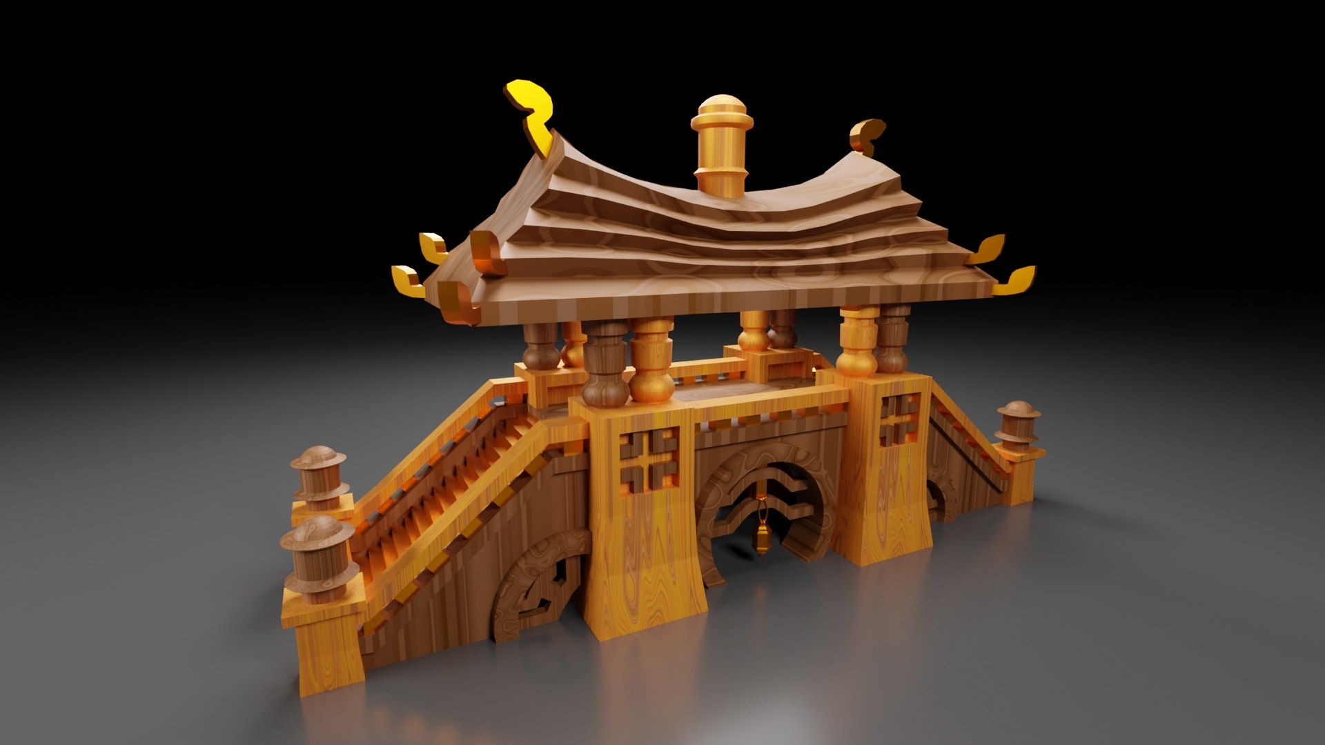 Japanese Architecture 3D Model Low-poly 3D Model 3D Model - TurboSquid ...