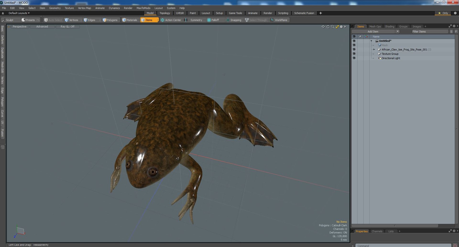 African Claw-toe Frog Sits Pose 3D Model - TurboSquid 2133275