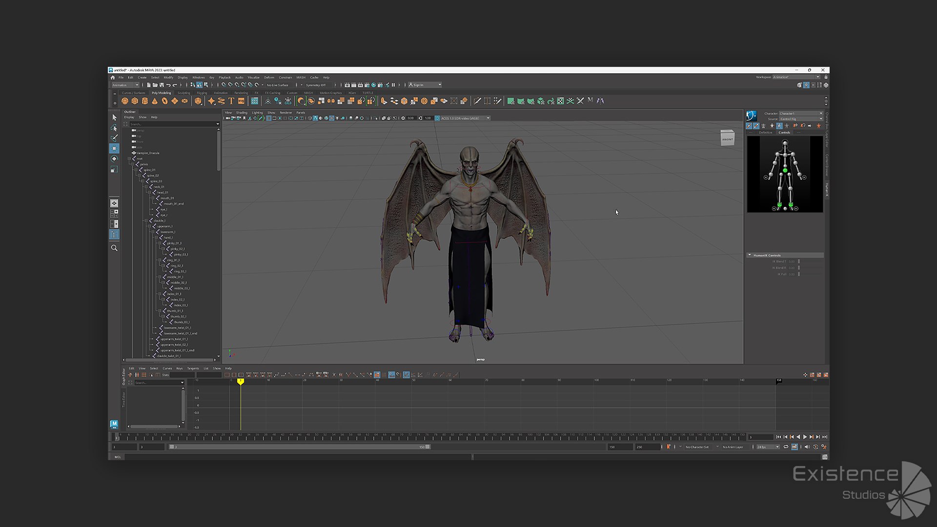 3D Count Dracula Vampire - Low Poly Realistic Monsters - Animation Fantasy Horror Boss - Enemy ...