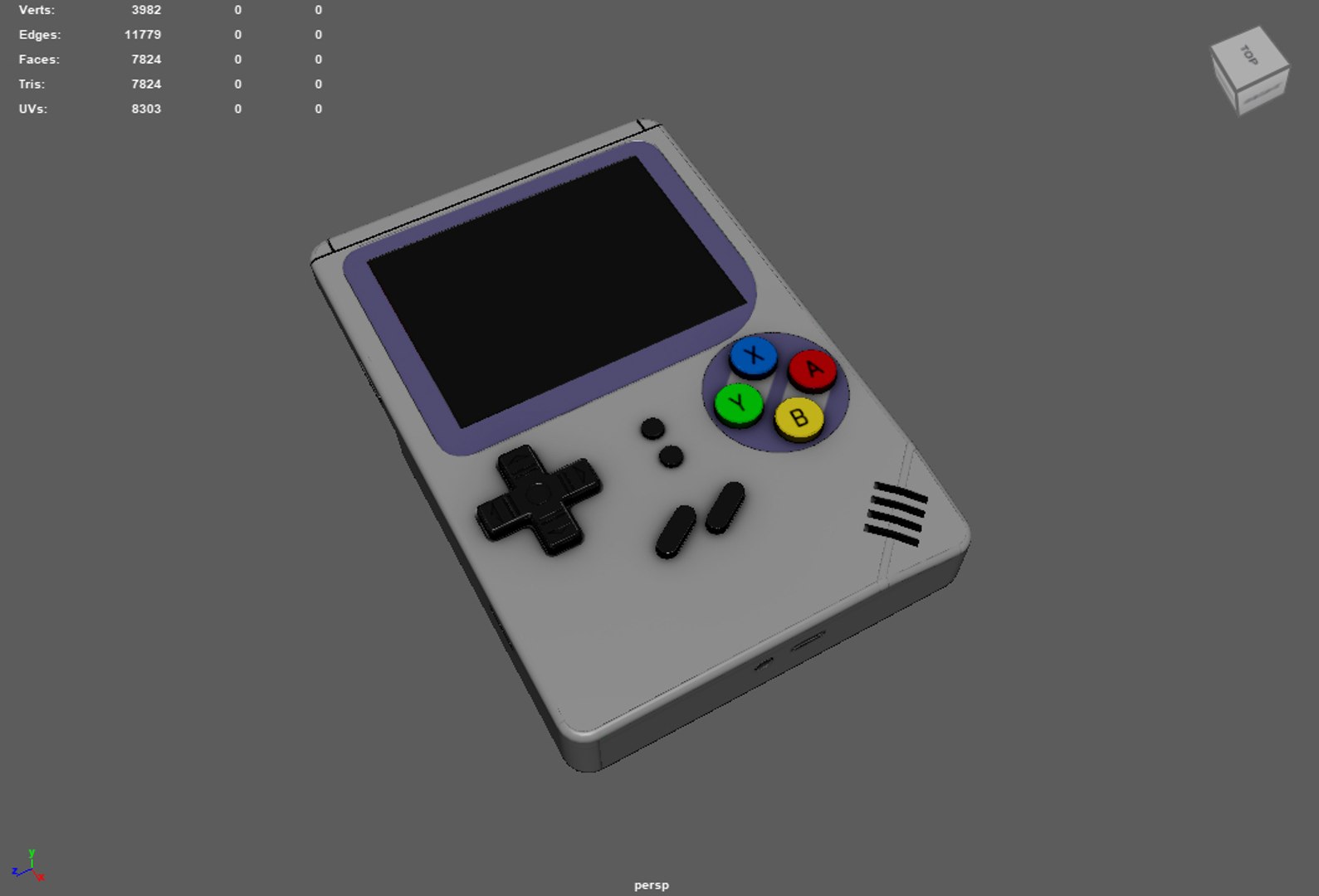 Retro Handheld Gaming Console 3D - TurboSquid 2366520