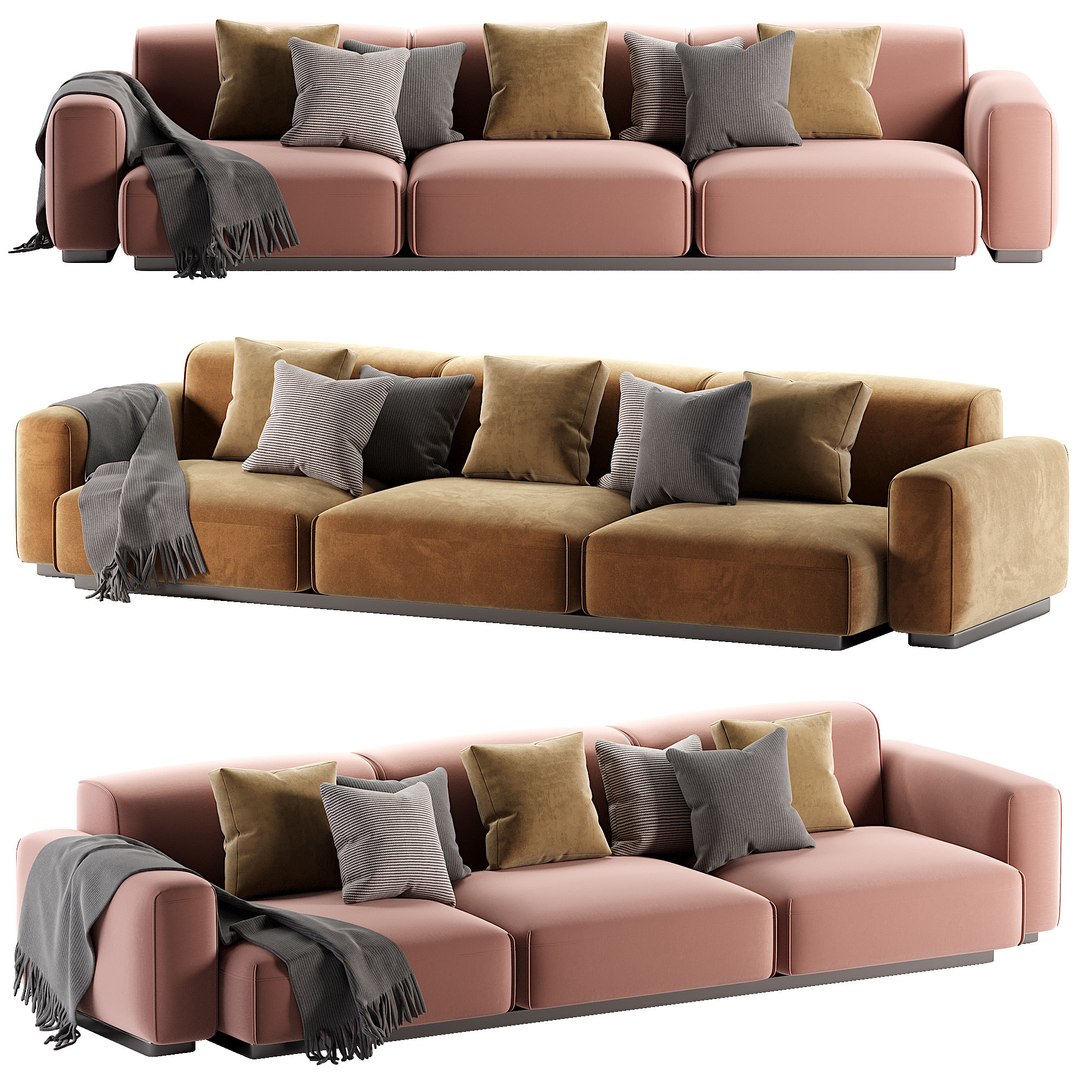 Angie 3 Seater Sofa 2015 3D - TurboSquid 2245557