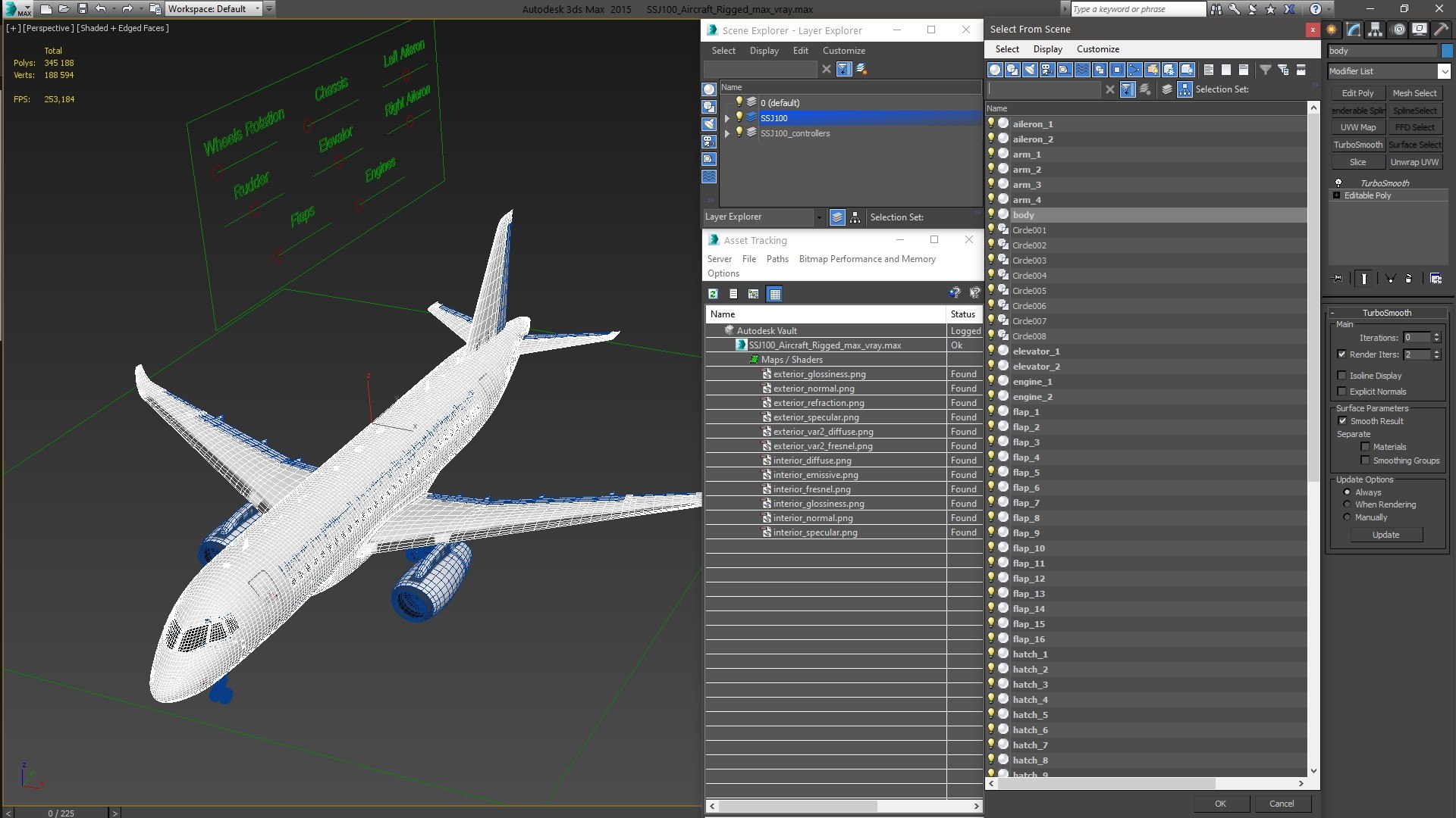 3D SSJ100 Aircraft Rigged - TurboSquid 1726219
