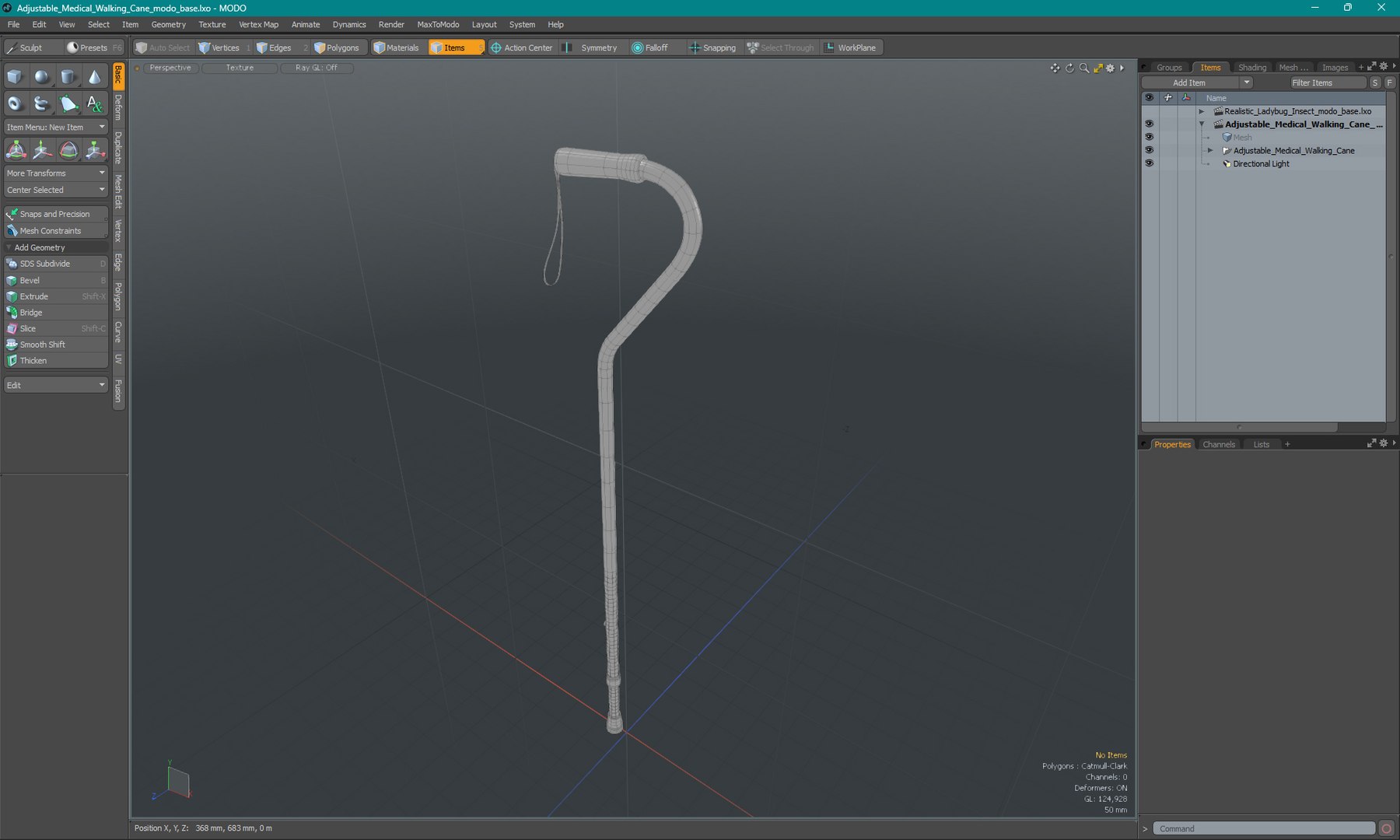 3D Model Adjustable Medical Walking Cane - TurboSquid 2326914